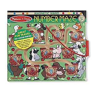 Melissa & Doug Magnetic Wand Number Maze - Wooden Puzzle Activity