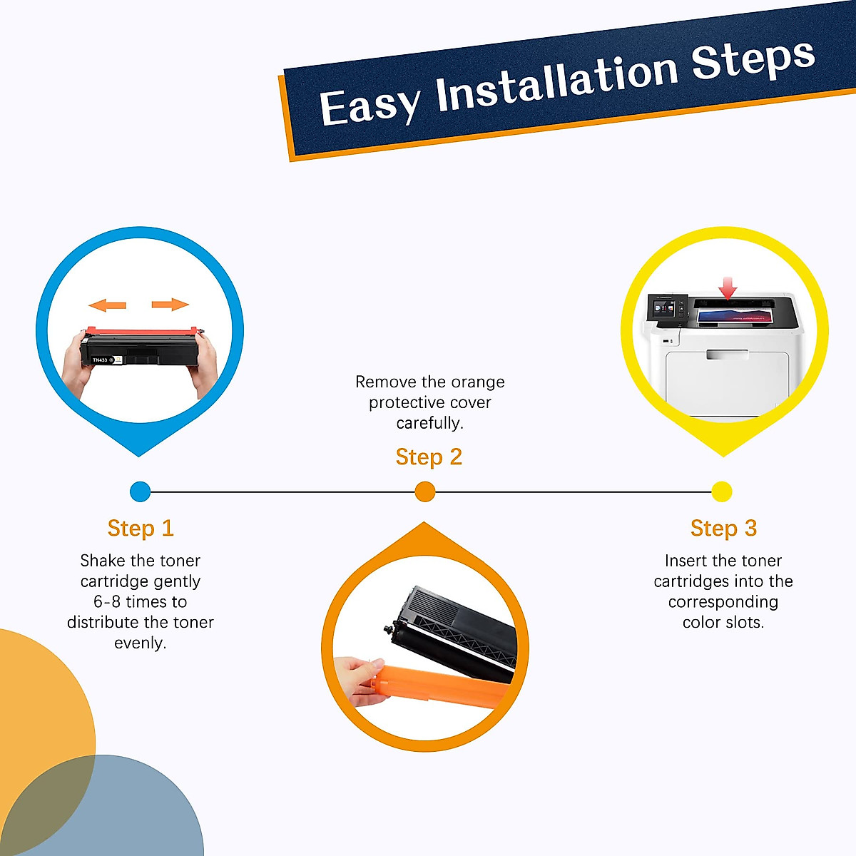 Colorking Compatible Toner Cartridge Replacement for Brother TN433 TN433BK TN-433 TN431 TN436 Black Toner for Brother HL-L8360CDW HL-L8360 MFC-L8900CDW HL-L8260CDW MFC-L8610CDW Printer(2 Pack)