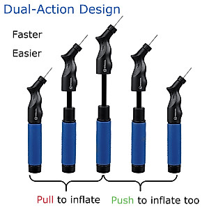 Ball Pump with 6 Needle - Miracol Dual Action Air Pump for Basketball Soccer Football Sports Balls