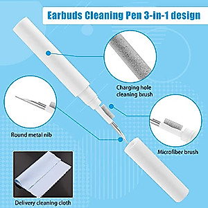 Cleaner Kit for Airpods - Earbud Cleaning Kit, 3 in 1 Compact Portable Multifunctional Cleaning Kit - for Cleaning Bluetooth Headsets, Cameras, Mobile Phones, Tablets