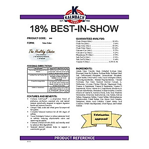 Kalmbach Feeds 18% Best in Show Rabbit Feed for All Rabbits, 50 lb Bag