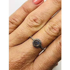 Labradorite Vintage Gipsy Etnic Delicate Ring 925 Sterling Silver Tribal Boho Chic Jewelry (9)