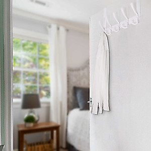 WEBI Over The Door Hook,Door Hanger,Triple Door Hooks for Hanging White Over The Door Towel Rack,Door Coat Hanger,Over Door Coat Rack for Clothes,Towels,Back of Bathroom