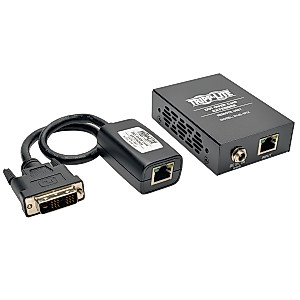 Tripp Lite DVI over Cat5 / Cat6 Extender, Extended Range Video Transmitter and Receiver 1920x1080 at 60Hz(B140-101X),Black
