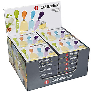 Zassenhaus Easy Cut Cheese Knife Set, 4.5", Assorted