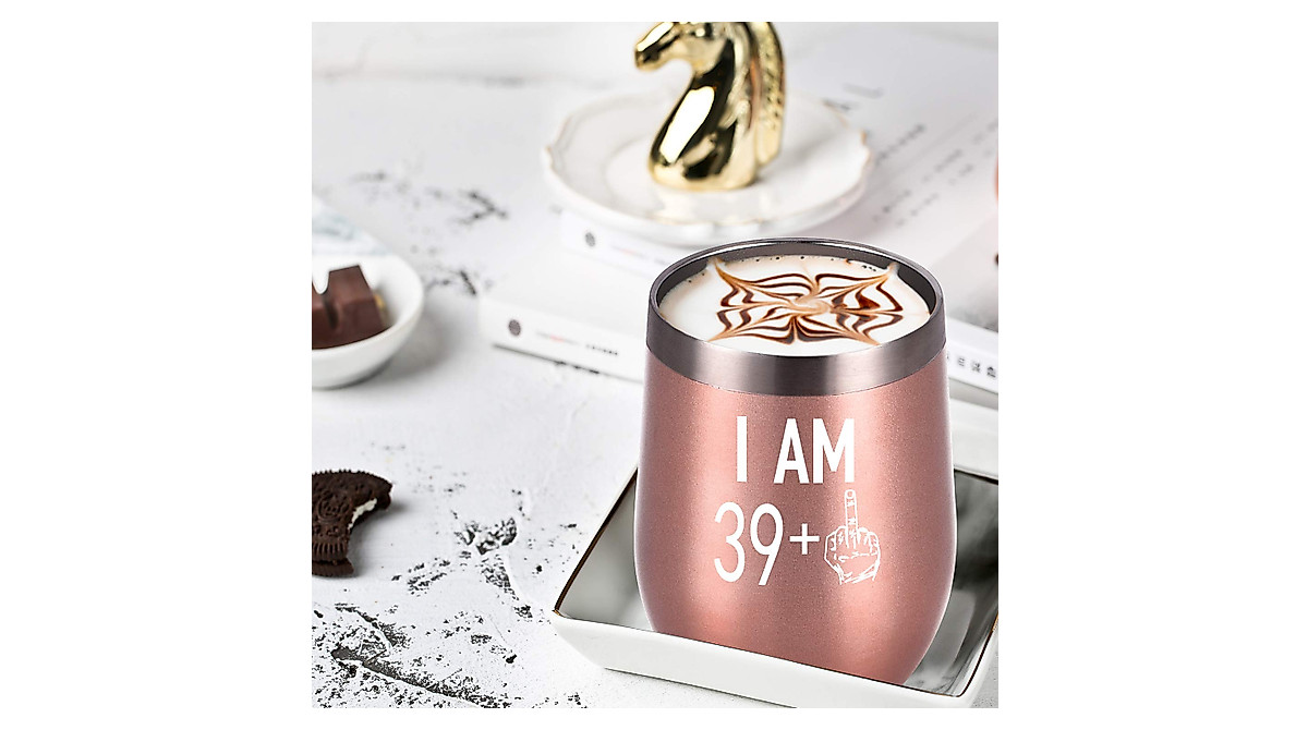 Funny 39 Plus One Wine Tumbler - Perfect 40th Gift