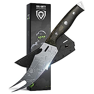Dalstrong Pitmaster BBQ & Meat Knife - 6.5 inch - Call of Duty Edition - Exclusive Collector Set - High-Carbon 9CR18MOV Steel - G10 Digital Camo Handle - Thin & Zero Friction Blade - Leather Sheath