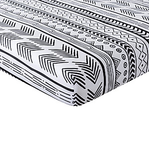 Nordic Stripes 3-Piece Baby Boy Crib Bedding Set - Cotton Quilt, Crib Sheet, Changing Pad Cover: Tribal Nursery Bedding, Boy Arrow Crib Bedding, Black and White Baby Bedding Crib Sets by Soul and Lane