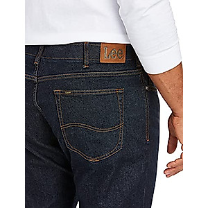 Lee Men's Big & Tall Extreme Motion Relaxed Straight Jean Black 44W x 32L