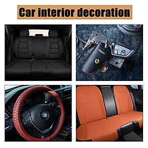 79"x 54"(200cm x 140cm) Faux Leather|Soft Smooth Surface Solid Faux Leather Fabric|1mm Thick Water Proof PU Nappa Leather Fabric for Furniture Decoration, DIY Crafts, Sewing, Etc.（Brown）