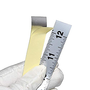 WIN TAPE Pack of 1pc 12 Inches Short Adhesive Table Sticky Measuring Tape Ruler Self-Adhesive Tape Measure (Start from Middle - Inches)