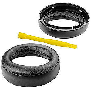 Geekria QuickFit Replacement Ear Pads for Sony Playstation Gold Wireless New Version 2018, PS4 Gold Wireless 500 Million Limited Edition Headphones Earpads, Repair Parts (Black)