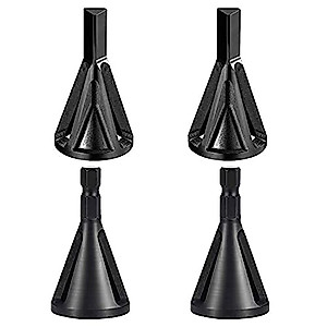 Odowalker 4 Pcs HSS Deburring External Chamfer Tool,CR12MOV Steel Hex &Triangle Shank Burr Remover for Drill Bit Fits for Bolts 4mm-19mm
