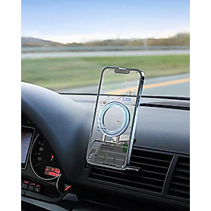 enGMOLPHY Compatible with MagSafe Car Mount [All Metal Design] Magnetic Dashboard Phone Holder for Car [4LB Magnet Power] Fit for Magsafe iPhone 14 13 12 Pro/Max/Mini/Plus MagSafe Case