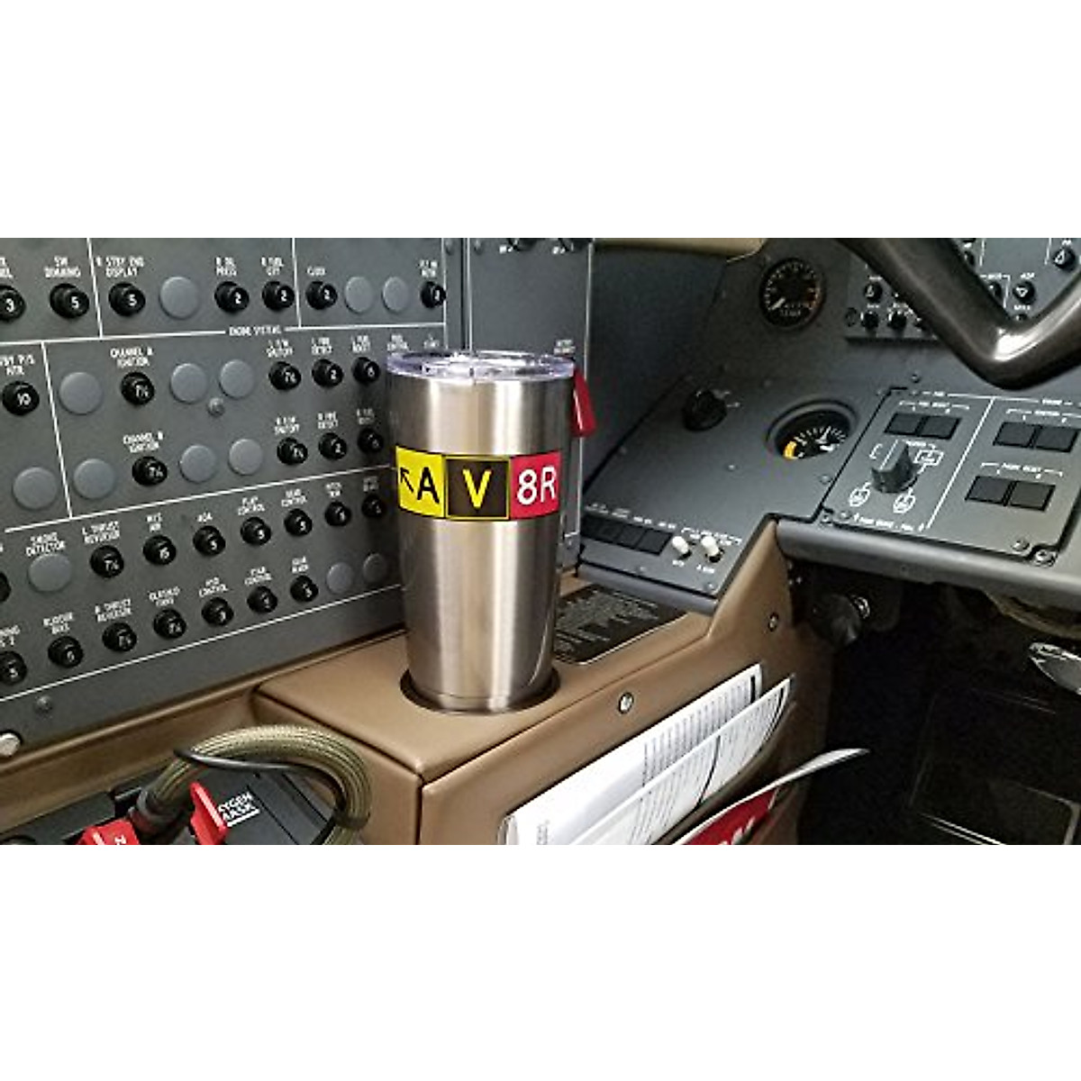 Pilot Expressions AV8R Taxiway Sign Stainless Steel Insulated Tumbler