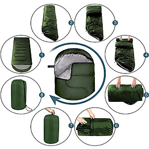 Cold Weather Sleeping Bag for Adults, Teens, Kids, Hooded Sleeping Bag with Compression Sack for Camping, Backpacking, Extreme Cold, Indoors or Outdoors