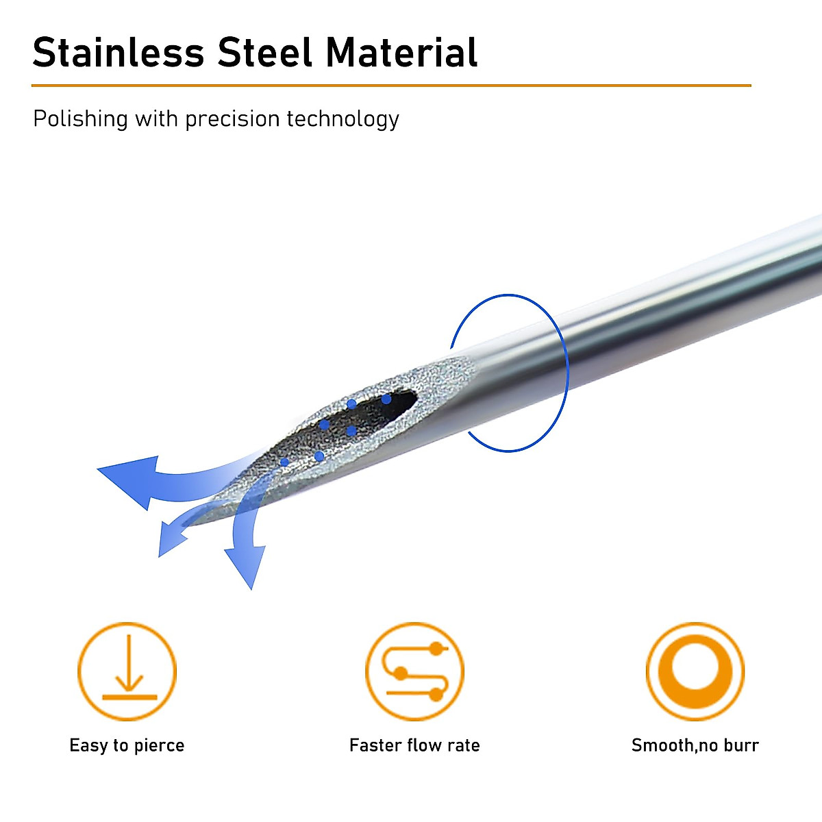 100Pack 25 Gauge 1/2 Inch Lab Needles, Disposable Luer Lock Supplies