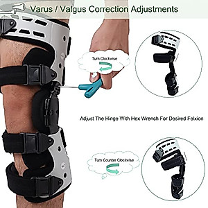 Orthomen OA Unloader Knee Brace - Support for Arthritis Pain, Osteoarthritis, Cartilage Defect Repair, Avascular Necrosis, Bone on Bone Knee Joint Pain and Degeneration (Medial/Inside - Right)