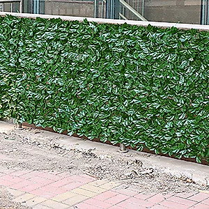 Yiiciovy Artificial Ivy Privacy Fence Screen, 39.37 ''x19.7'' Fake Ivy Leaves Privacy Fence Wall Screen Decoration for Outdoor Decor, Garden, Yard, with Mesh Back (Sweet Potato Leaves)