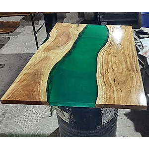 Epoxy Table, Live Edge Wooden Table, Epoxy Resin River Table, Natural Wood,Dining table, Natural Epoxy Table, Resin Table 42x24 Inch