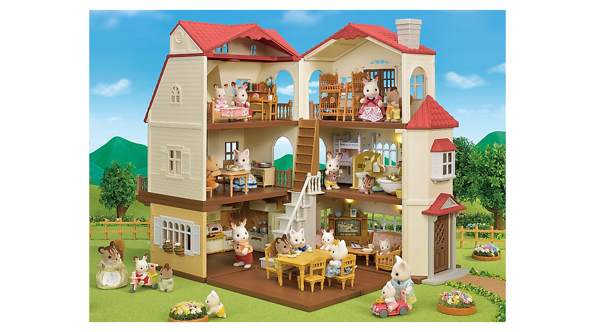 Calico Critters Red Roof Country Home - Playset for Kids