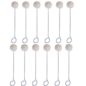LASSUM 10 Pack Wool Daubers Ball Brush Leather Dye Tool Dye Dauber Dyeing Applicator with Metal Handle for DIY Crafts Projects