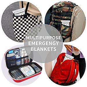 Colstaror Oversized Survival Blankets for First Aid Kit Outdoor Gear Emergency Trauma Bag for Camping Hunting Hiking Home Car Earthquake Adventures(Silver, 8)