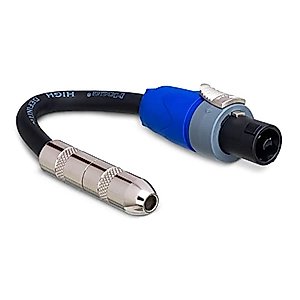 Hosa GSK-116 1/4" TS to Neutrik speakON Speaker Adaptor Cable, 16 AWG x 2 OFC