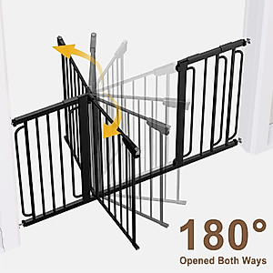 Cumbor 36" Extra Tall, 29.7"- 46" Width Baby Gate for Dogs and Kids & Cumbor 30.5" Tall 29.5"-57" Width Dog Baby Gate for House, Stairs, Doorways