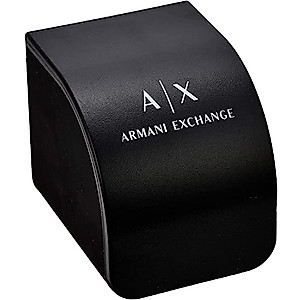 AX ARMANI EXCHANGE Men's Slim Stainless Steel Watch, Color: Black (Model: AX2144)