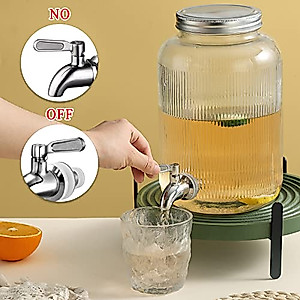 Kyraton Beverage Dispenser Replacement Spigot No Leakage, Stainless Steel Water Dispenser Replacement Faucet Polished Finished, Easy to Install and Durable