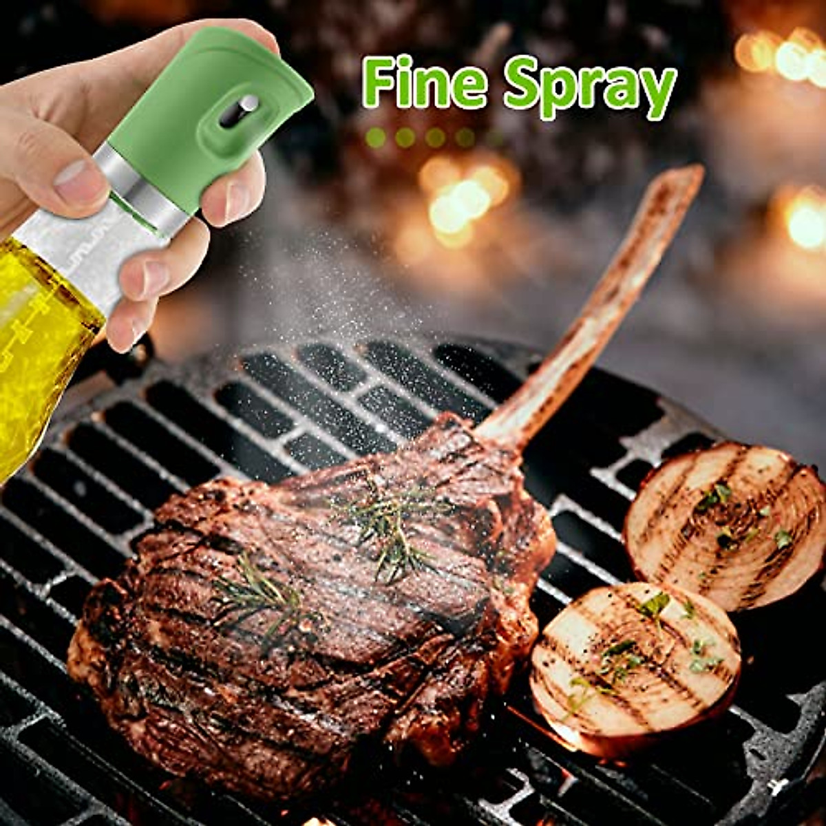 Ihvewuo- Oil Sprayer 260ml Refillable Oil Spray Bottle Glass Olive Oil Sprayer Mister Portable Oil Vinegar Spritzer Sprayer Bottle Oil Dispenser Mister Kitchen Gadgets for Cooking Baking