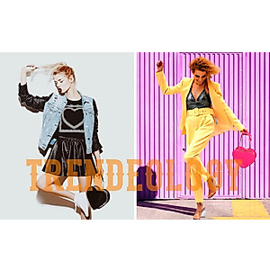 Trendeology Womens Girls Cute Lovely Faux Leather Heart Shape Crossbody Bag Purse Handbag Pink