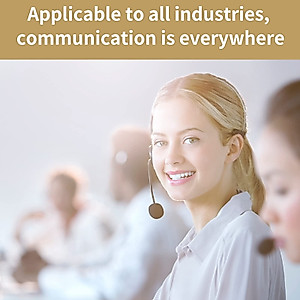 Bewinner Mini 3.5mm Head-Mounted Wired Microphone Condenser MIC for Voice Amplifier Speaker Compatible with Phone, pad, Android & Windows Smartphones and Tablet