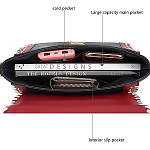 MKF Crossbody Satchel Bags for Women – PU Leather Shoulder Pocketbook Handbag – Lady Top Handle Tote Purse Black