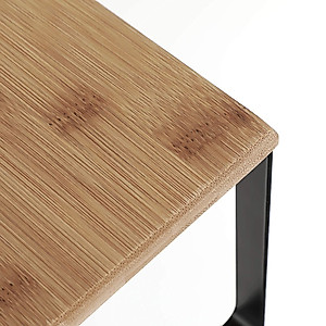 SONGMICS Set of 6 Cabinet Organizers, Shelf Organizers, Kitchen Organization, Kitchen Organizers and storage, Metal and Bamboo, Black and Natural UKCS02NB and UKCS10NB