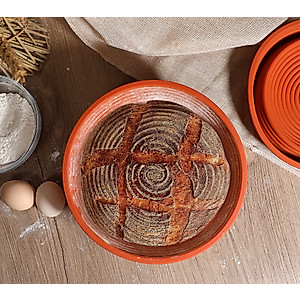 Webake Silicone Bread Proofing Basket,Collapsible Sourdough Bread Baking Supplies Dough Proofing Bowl Containers Oven Safe Baking Gifts for Bakers 9 INCHES