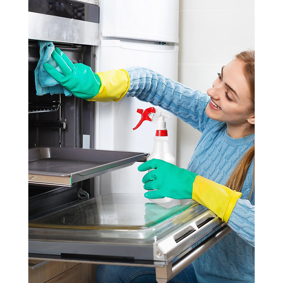 Eccliy 20 Pack 16 Oz Empty Spray Bottles for Cleaning, Leak Proof Spray Bottles with Measurements and Adjustable Nozzle for Cleaning Solutions Commercial Supplies(Red)