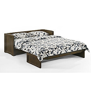 Night & Day Furniture Murphy Cube Cabinet Bed (Rustic Brown w/Ranchero Hardware, Queen)