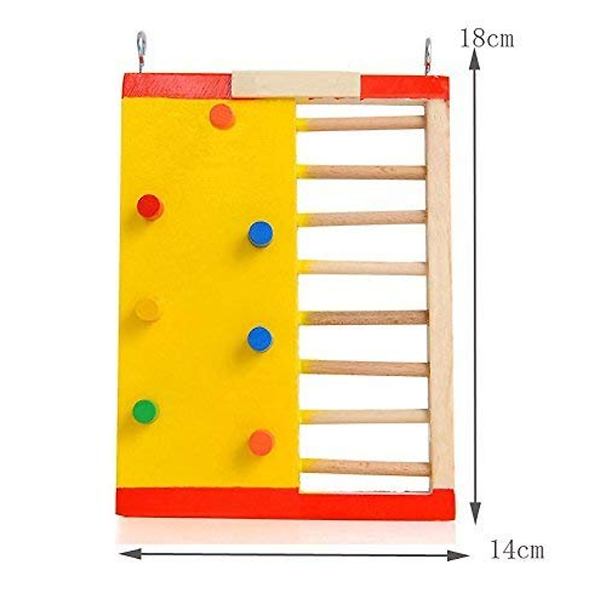Hypeety Pet Hamster Colorful Wooden Climbing Wall and Ladder Molar Gerbil Rat Chinchillas Guinea Pig Small Animal Toy