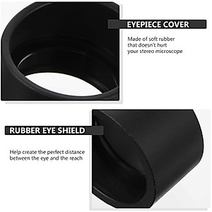 TEHAUX Binocular Eye Cups, Binocular Eye 33mm Inner Diameter Rubber Microscope Eyepiece Binocular Eye Cups Replacement (2pcs, Black)