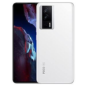 Xiaomi Poco F5 PRO 5G + 4G LTE 256GB + 12GB Global Version Unlocked 6.67" 120Hz 64Mp Ultra Triple Camera (Tmobile Mint Tello Metro USA Market) + (w/Fast Car 51W Charger Bundle) (White (Global))
