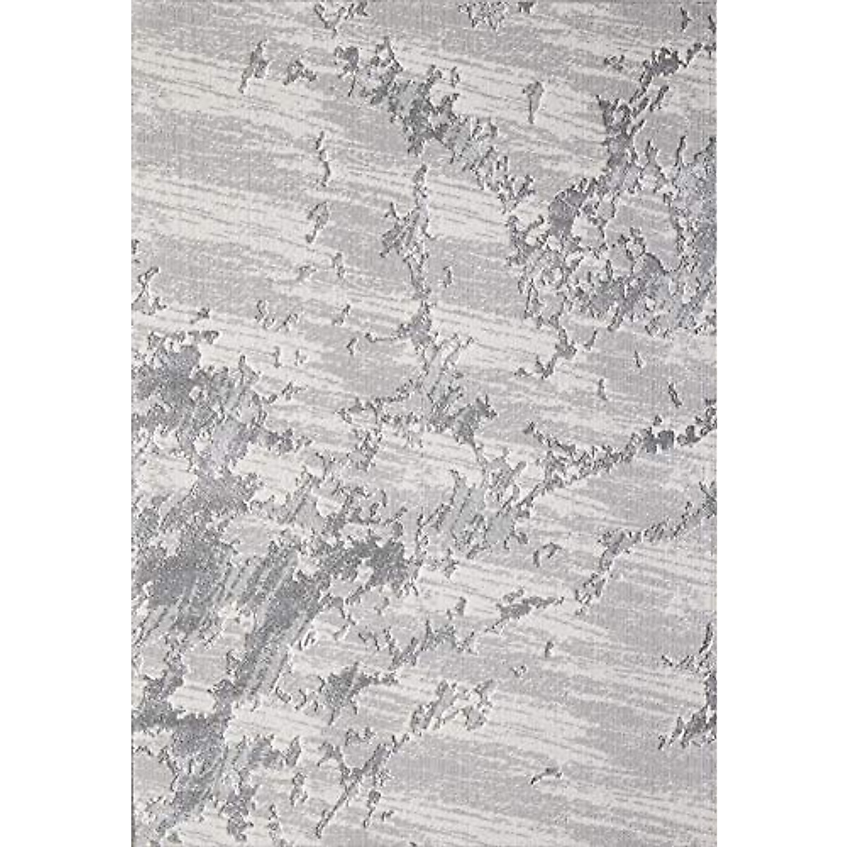 Abani Modern Grey Marble Pattern 7'9"x10'2" Turkish Area Rug Rugs Nova Collection - Stone Texture Design Eclectic Style Accent