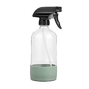 DYHAXA Protective Silicone Sleeve Holder Boot for 16 oz Glass Spray Bottles and Glass Soap Dispensers, Set of 2 Washable Non-Slip Rubber Bottom Accessories Fit 12 To 24 oz Sport Water Bottles