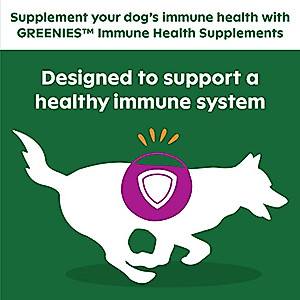 Greenies Immune Health Dog Supplements with an Antioxidant Blend of Vitamin C and E, 40-Count Chicken-Flavor Soft Chews for Adult Dogs
