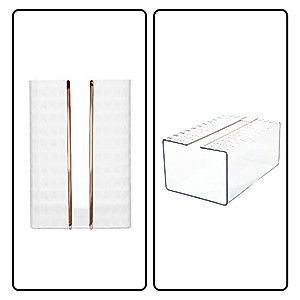 Zerodeko Wall Mount Paper Towel Dispenser Transparent Folded Paper Towel Holder Hand Towel Guest Towel Napkin Holder Box for Bathroom Toilet Kitchen