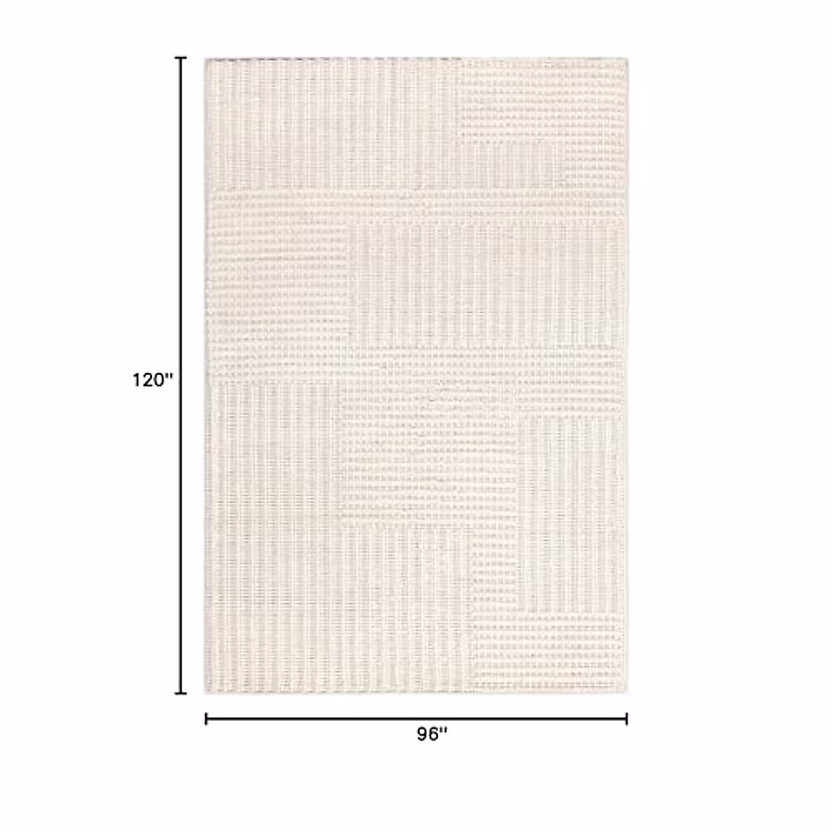 nuLOOM Dorene Contemporary High-Low Striped Wool Area Rug, 8x10, Ivory