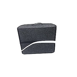 AHFAM Metal Shelves Portable Foldable Car Trunk Organizer Felt Cloth Storage Box Case Auto Interior Stowing Tidying Container Bags Backseat