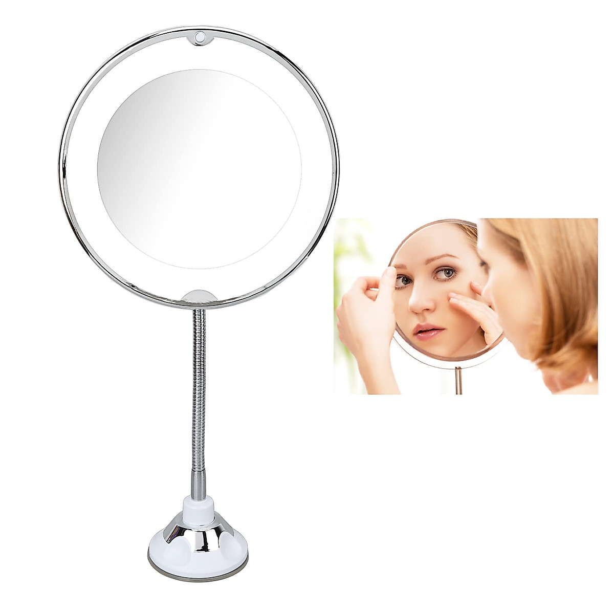 Makeup Mirror, 10 x 8 Easy to Install Suction Cup Makeup Mirror for Makeup