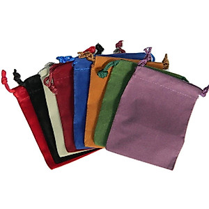 Auhafaly 8 Small Dice Bags 3 x 4 in Assorted Colors